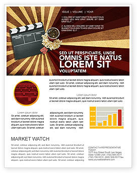 Films and Cinema Flyer Template, Background in Microsoft Word ...