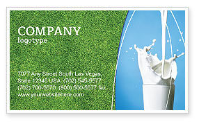 Glass Of Milk Business Card Template, Layout. Download Glass Of Milk ...