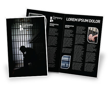 Prison Cell With Prisoner Brochure Template Design and Layout, Download ...