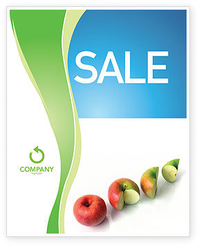 Three Quarters Apple Sale Poster Template in Microsoft Word, Publisher ...