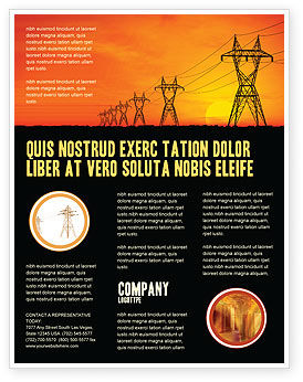 Torre De Linha De Transmissão Modelos de Design de Folhetos - Modelos ...