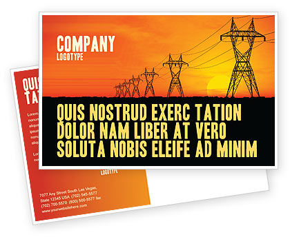 Transmission Line Tower Postcard Templates in Microsoft Word, Adobe ...