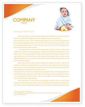 Little Baby Letterhead Template, Layout for Microsoft Word, Adobe ...