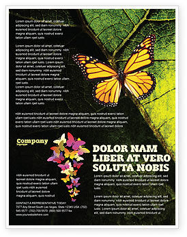 Butterfly Effect Flyer Template, Background in Microsoft Word ...
