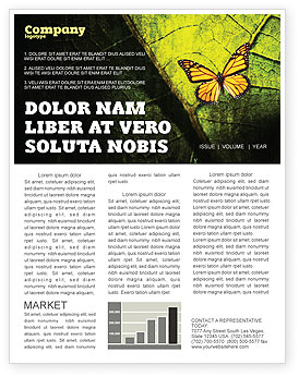 Butterflies Newsletter Templates in Microsoft Word, Adobe Illustrator ...