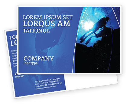 Diving Postcard Template in Microsoft Word, Adobe InDesign, 03439 ...