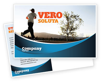 Morning Jogging Flyer Template, Background in Microsoft Word, Publisher ...