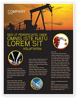 Oil Producer Flyer Template, Background in Microsoft Word, Publisher ...
