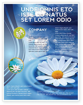 Daisy Wheel Flyer Template, Background in Microsoft Word, Publisher and ...