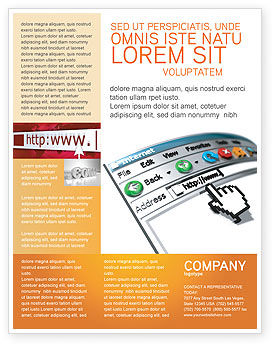 Browser Flyer Template, Background in Microsoft Word, Publisher and ...