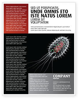 Bacteria Cell Flyer Template, Background in Microsoft Word, Publisher ...