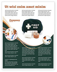 First Aid Set Flyer Template, Background in Microsoft Word, Publisher ...