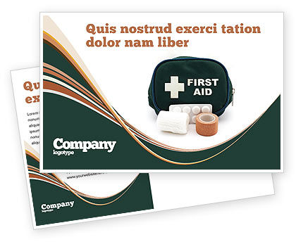 First Aid Set Flyer Template, Background in Microsoft Word, Publisher ...
