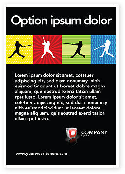 Baseball Bat Hit Ad Template for Advertising Needs, ID 03612 ...
