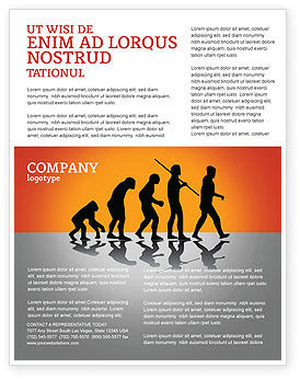 Plantilla de volante - evolución humana, Fondo en Microsoft Word ...