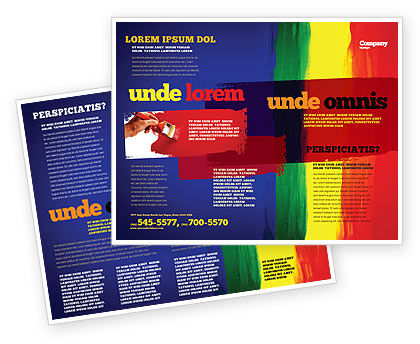Various Colors Of Paint Brochure Template Design and Layout, Download ...