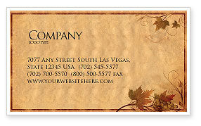 Autumn Border Business Card Templates in Microsoft Word & Publisher ...