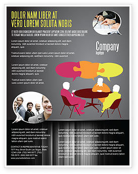 Dialogue Flyer Template, Background in Microsoft Word, Publisher and ...