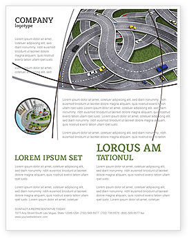 Highway Junction Flyer Template, Background in Microsoft Word ...