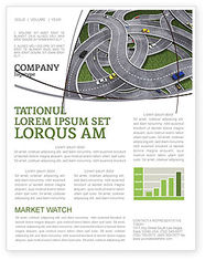 Templat PowerPoint Persimpangan Jalan Raya, Gambar Latar | 03837 ...