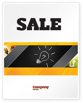 Brilliant Idea Sale Poster Template in Microsoft Word, Publisher and ...