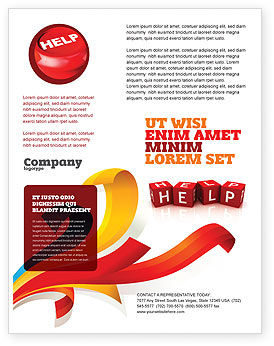 Help Cubes Flyer Template, Background in Microsoft Word, Publisher and ...