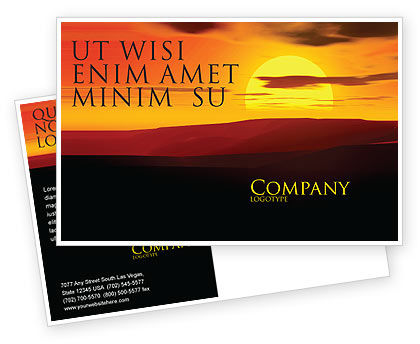 Sunset Postcard Template in Microsoft Word, Adobe InDesign, 03871 ...