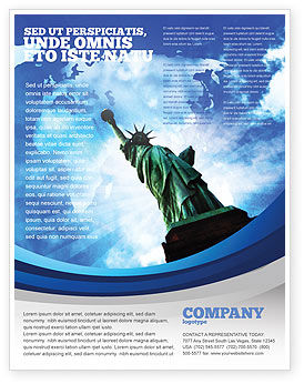 America and World Flyer Template, Background in Microsoft Word ...
