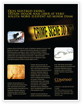 Crime Scene Flyer Template, Background in Microsoft Word, Publisher and ...