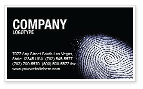 Fingerprint Business Card Template, Layout. Download Fingerprint ...