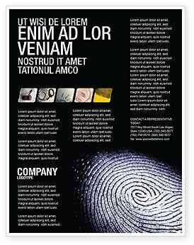 Fingerprint Flyer Template, Background in Microsoft Word, Publisher and ...