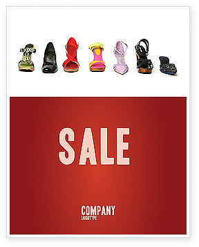 Lady's Shoes Sale Poster Template in Microsoft Word, Publisher and ...