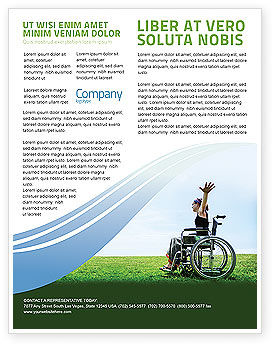 Handicapped Person Flyer Template, Background in Microsoft Word ...