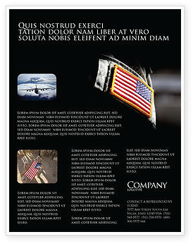 American Armed Forces Flyer Template, Background in Microsoft Word ...