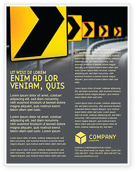 6 Free Road Signs Flyers | PoweredTemplate.com