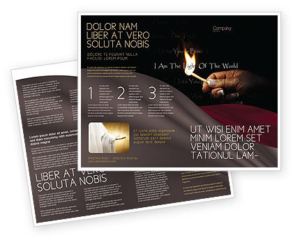 Jesus Christ Brochure Templates, Design and Layouts | PoweredTemplate.com