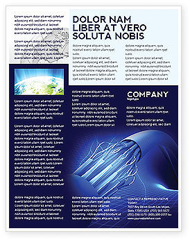 Multifilament Wire Flyer Template, Background in Microsoft Word ...