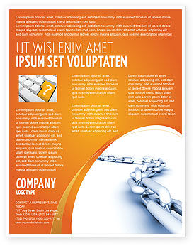 Chain Flyer Template, Background in Microsoft Word, Publisher and ...