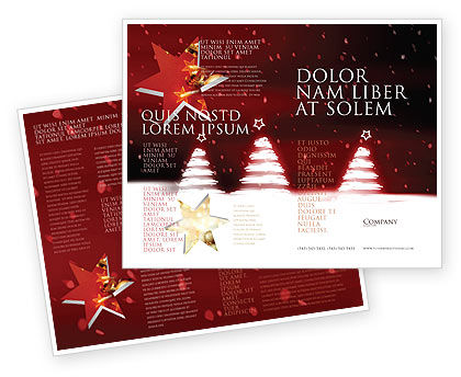 1 Modelos de folheto árvores de natal Grátis | PoweredTemplate.com