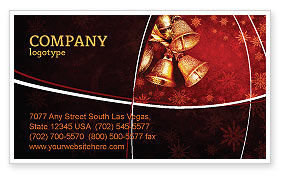 Christmas Bells Business Card Template, Layout. Download Christmas ...