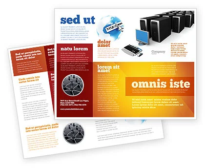 Digital System Brochure Templates, Design and Layouts | PoweredTemplate.com