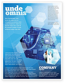 Hardware Development Flyer Template, Background in Microsoft Word ...