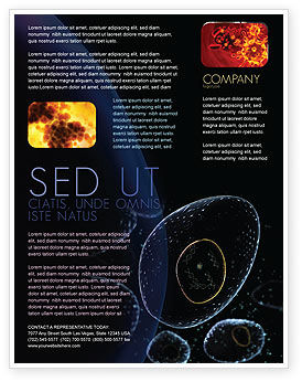 Organic Cells Nucleus Flyer Template, Background in Microsoft Word ...