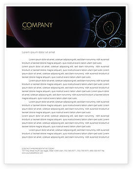 Organic Cells Nucleus Letterhead Template, Layout for Microsoft Word ...
