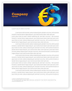Euro vs. Dollar Letterhead Template, Layout for Microsoft Word, Adobe ...
