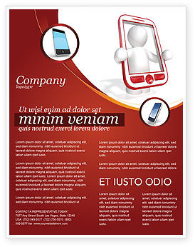 Wireless Phones Flyer Template, Background in Microsoft Word, Publisher ...