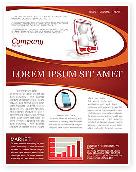Wireless Phones Newsletter Template for Microsoft Word & Adobe InDesign ...