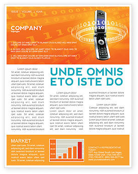 Mobile Service Provider Newsletter Template for Microsoft Word & Adobe ...