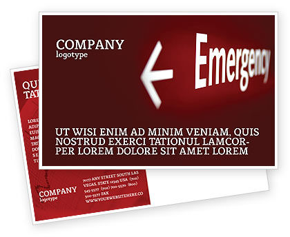 Emergency Sign Postcard Template in Microsoft Word, Adobe InDesign ...