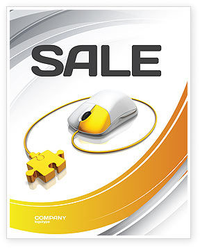 Computer Mouse Connection Sale Poster Template in Microsoft Word ...